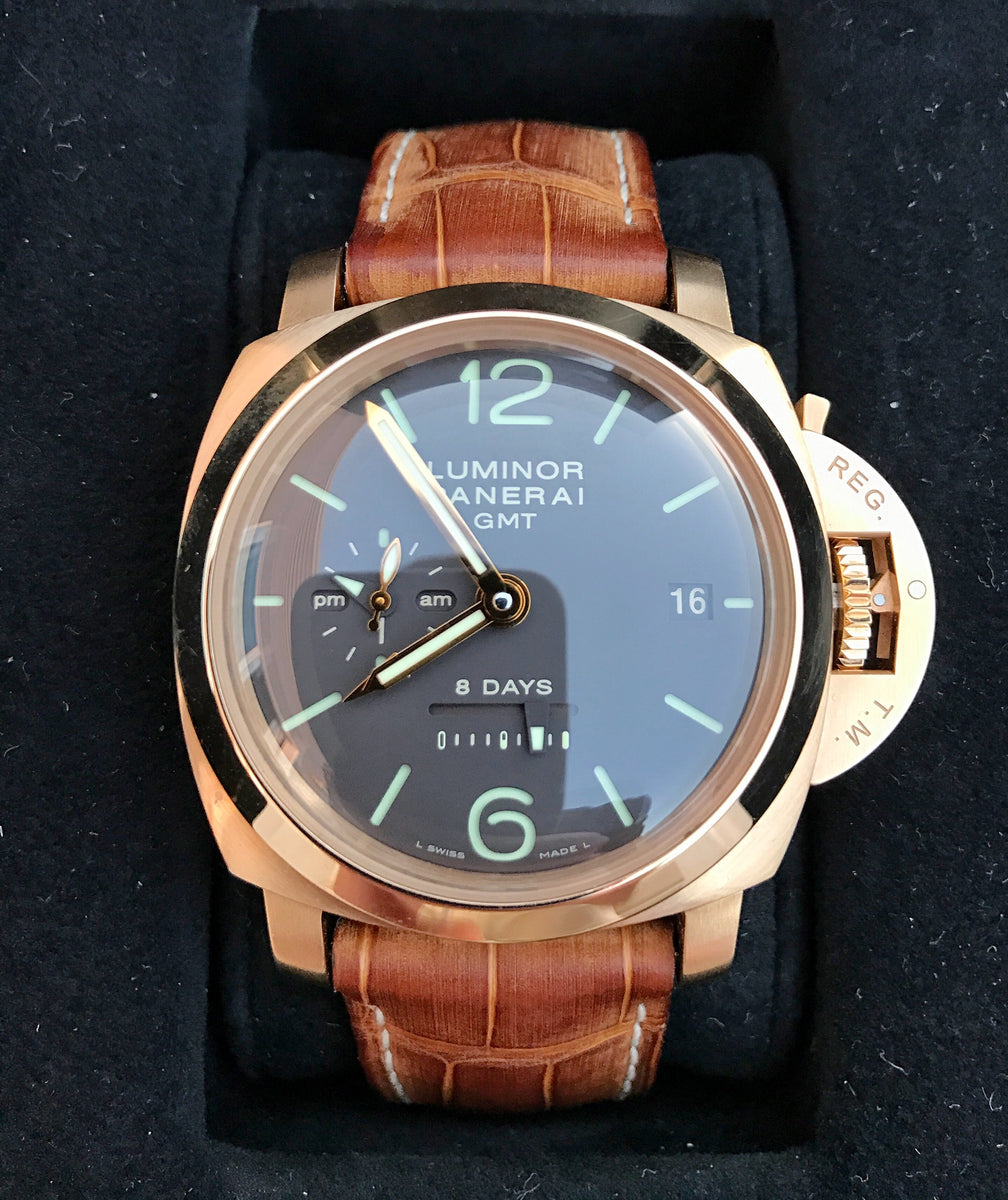 Panerai Luminor 1950 8 Days Historic PAM00289 – 18k Rose Gold– Knight ...
