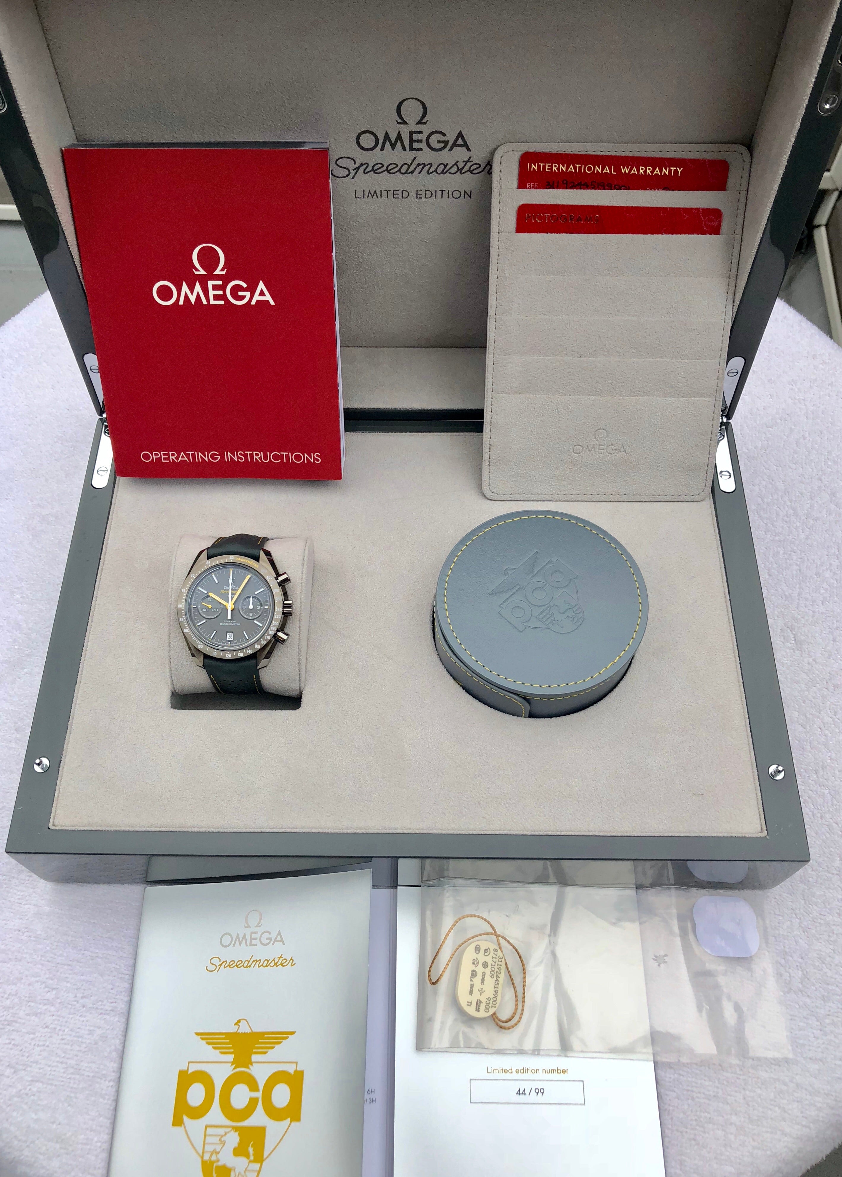 Omega Speedmaster Grey Side of the Moon Porsche Club of America– Knight ...